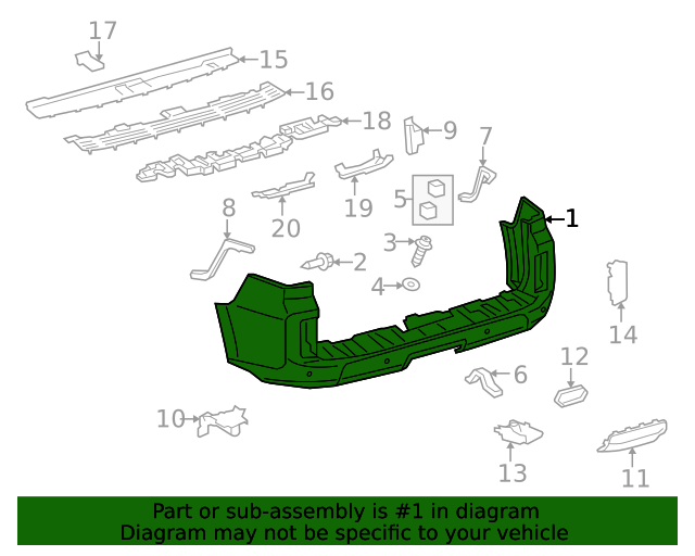 Lexus OEM Bumper Cover Part# 52159-60978 | OEM Vehicle Parts