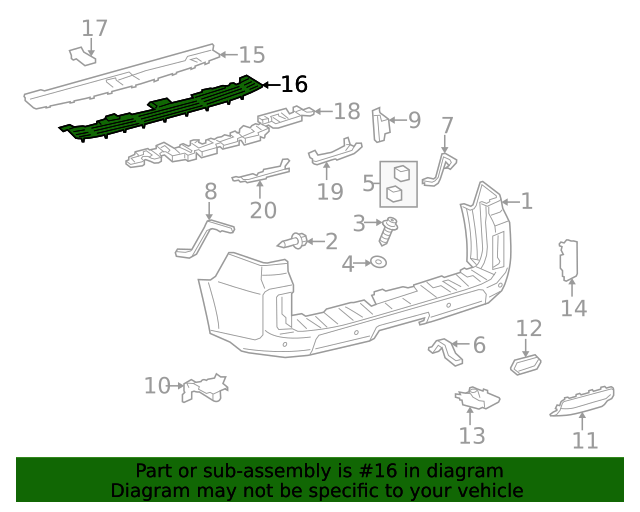 52162-60060 - Bumper Step Pad 2010-2013 Lexus GX460 | AutoNationParts.com