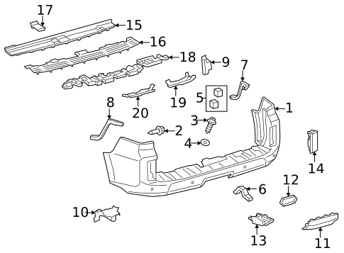 Bumper & Components - Rear for 2011 Lexus GX460 | My L Parts