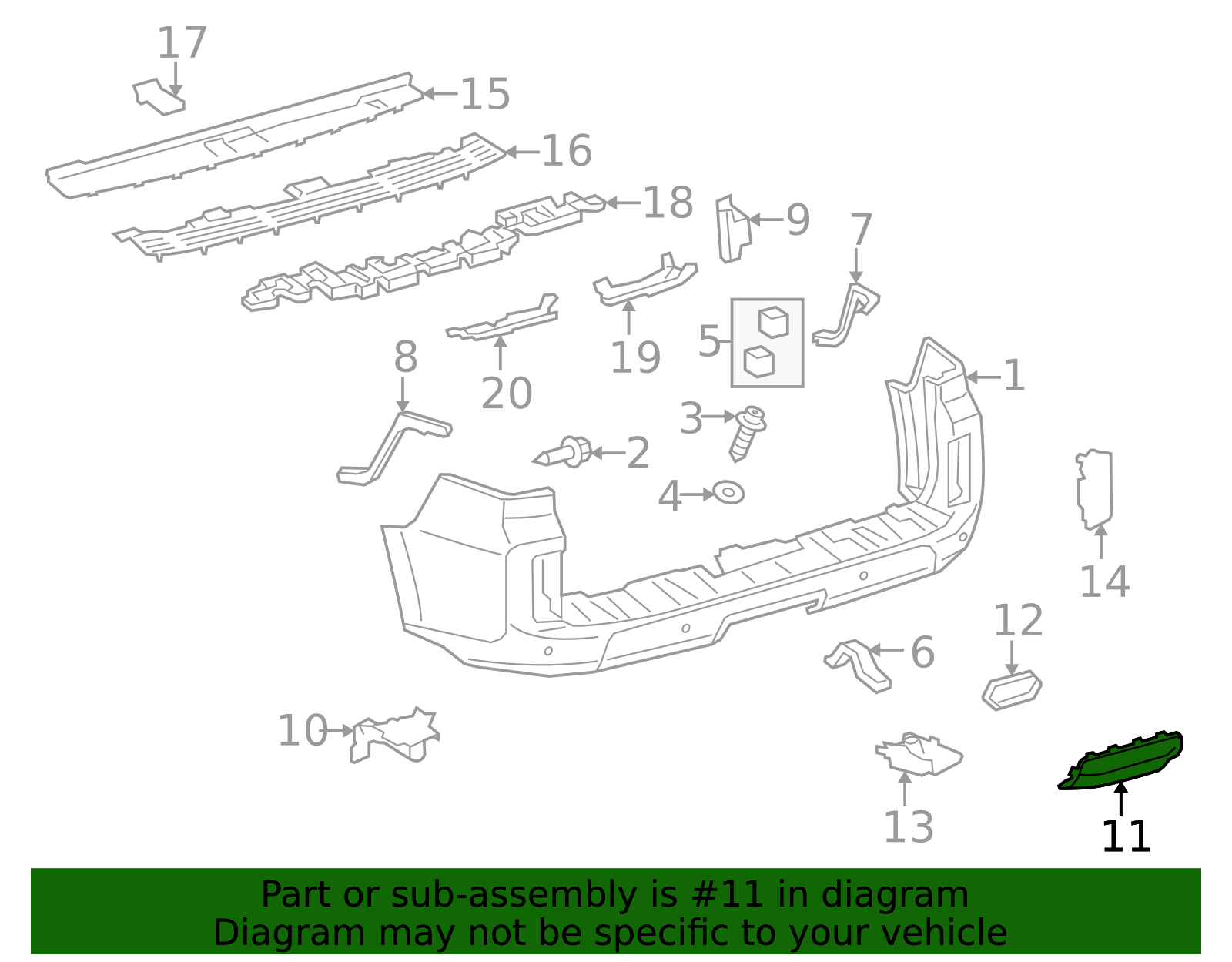 52169-60140 - Bumper Cover Cap 2010-2013 Lexus GX460 | AutoNation Parts