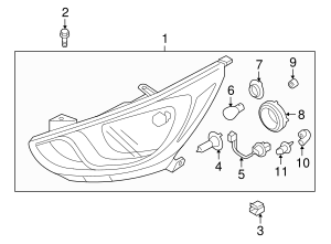 92161-3C000 - Turn Signal Light Socket 2015-2017 Hyundai Accent ...