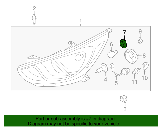 92161-3C000 - Turn Signal Light Socket 2015-2017 Hyundai Accent ...
