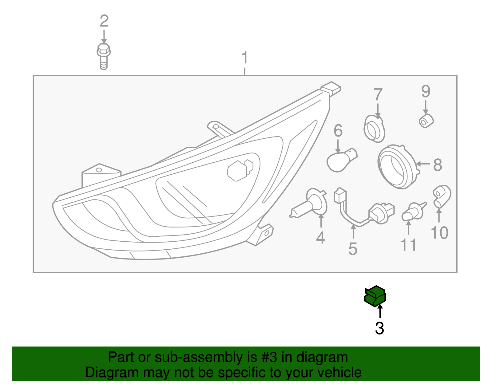 Genuine Headlamp Assembly Clip for 2012-2023 Hyundai | Part# 92173 ...