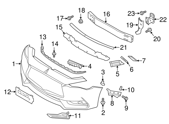 2017-2020 Infiniti Q60 Bumper Cover 62022-5CA0H | OEM Parts Online