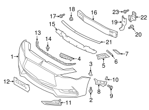 62228-5CA0A (622285ca0a) - 2017-2020 Infiniti Q60 Upper Retainer ...