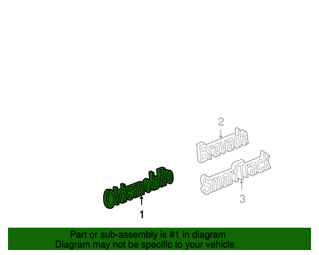 1998-2021 GM Tailgate Emblem 84674406 | GM Parts Center