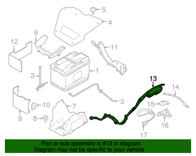 LR076232 - Battery Cable 2015-2019 Land Rover Discovery Sport ...