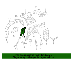 22958204 - Driver Side Body Side Inner Panel Filler 2015-2020 GM ...