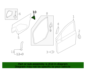 2017-2023 Subaru Door Weather-Strip Cover 63563FL001 | Subaru Parts For You
