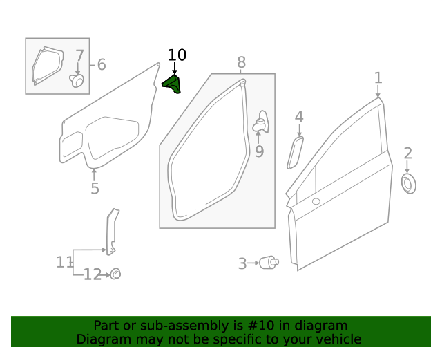 2017-2023 Subaru Door Weather-Strip Cover 63563FL001 | Subaru Parts For You