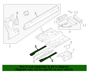 2021-2024 Ford Floor Side Rail LX6Z-78100K38-G | Ford OEM Parts Outlet