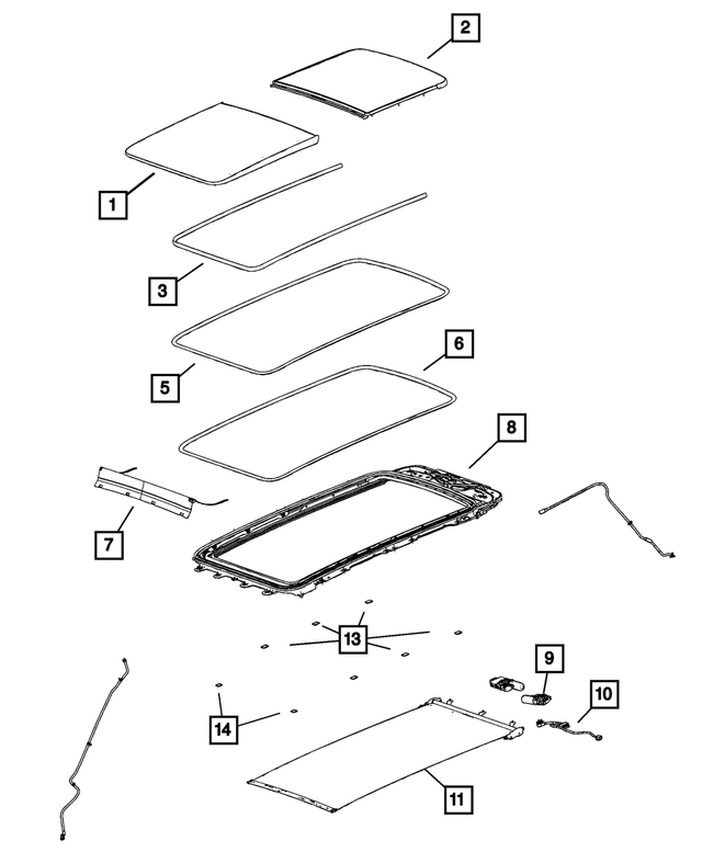 2021-2024 Jeep Sunroof Sunshade 7DY52TX7AB | TascaParts.com