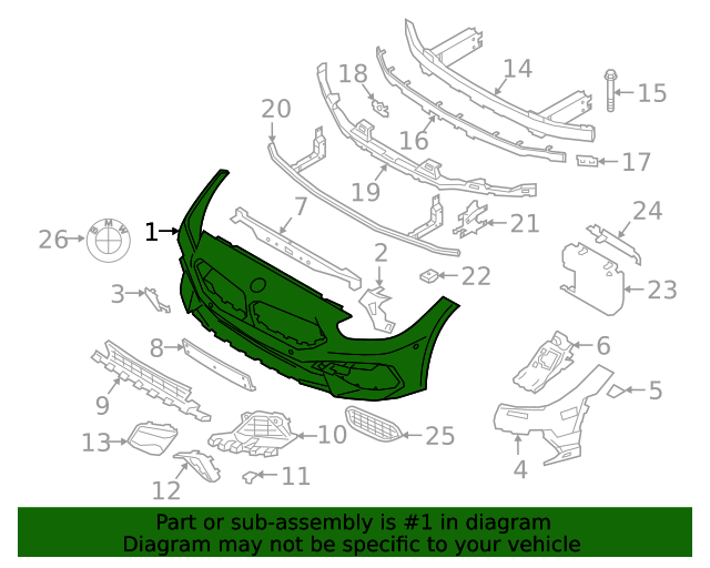 51118746251 - 2019-2021 BMW Z4 Bumper Cover (51-11-8-746-251) | BMW of ...