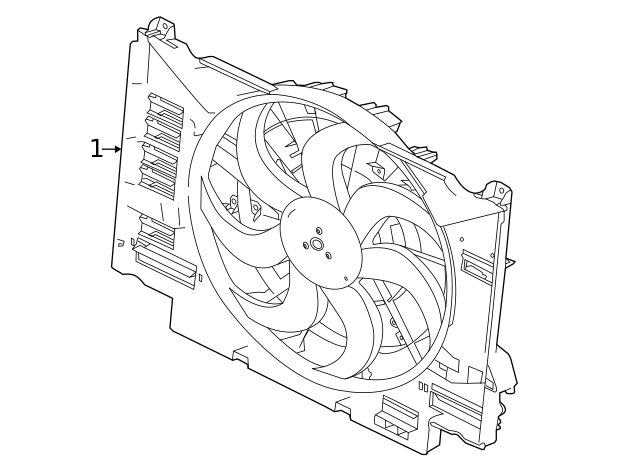 2018-2024 Land Rover Range Rover Velar Engine Cooling Fan Assembly ...