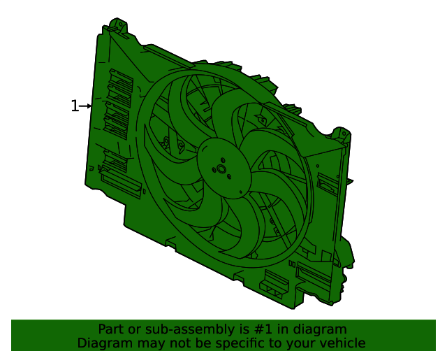 Genuine OEM Fan Assembly Part# LR137841 Fits 2018-2023 Land Rover Range ...