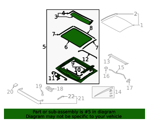 4K5-877-049-A - Sunroof Frame 2019-2023 Audi | Audi OEM Parts