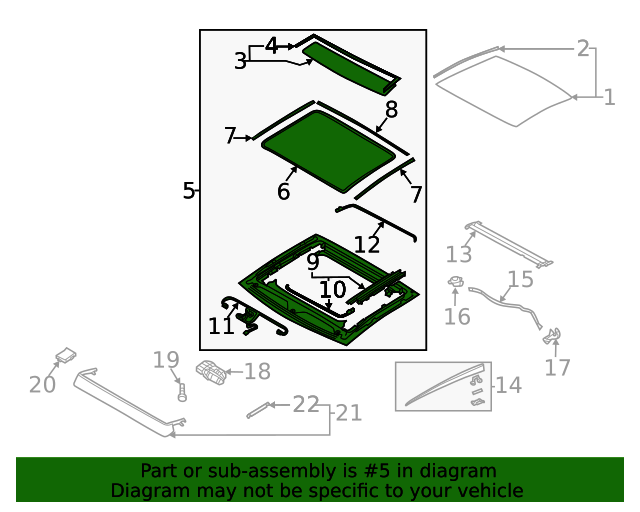 2019-2023 Audi Sunroof Frame 4K5-877-049-A | Audi USA Parts
