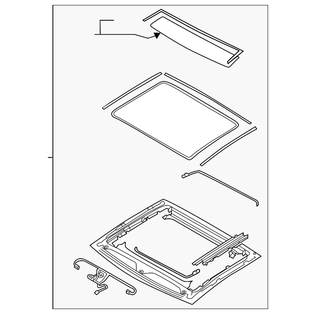 2019-2023 Audi Sunroof Frame 4K5-877-049-A | Audi USA Parts