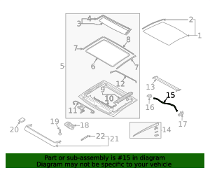 4K5-877-203-A - Sunroof Drain Hose 2019-2021 Audi | AutoNation Parts