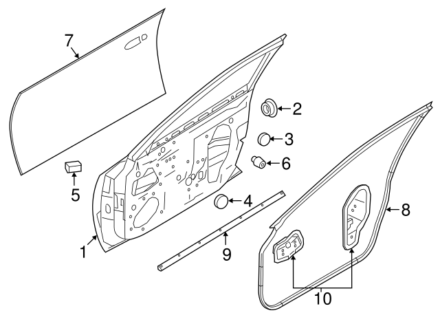2016-2019 Nissan Maxima Door Shell 80100-9DD0A | Nissan Parts Plus