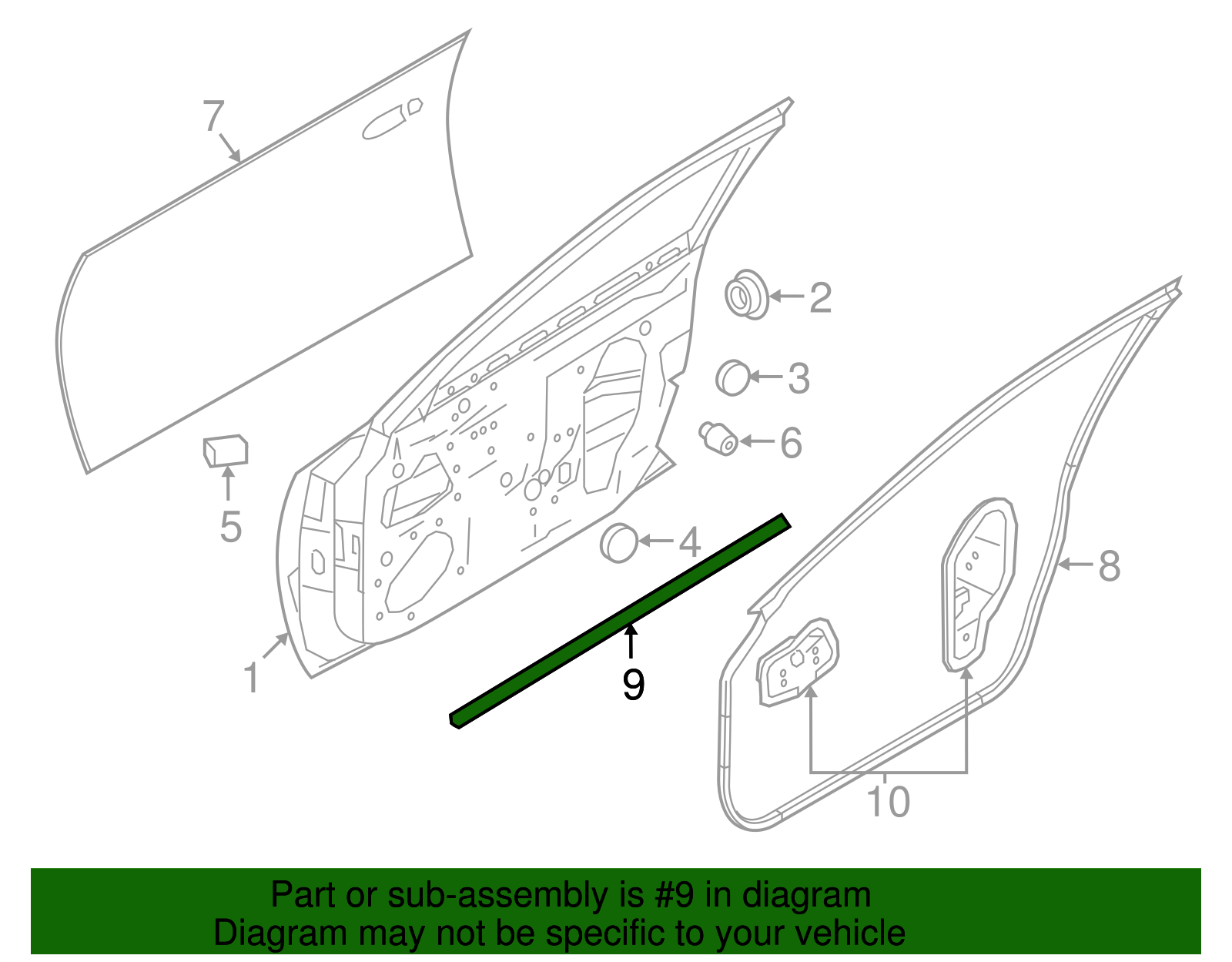 2016-2023 Nissan Maxima Lower Weather-Strip 80839-4RA0B | Bill Kay ...