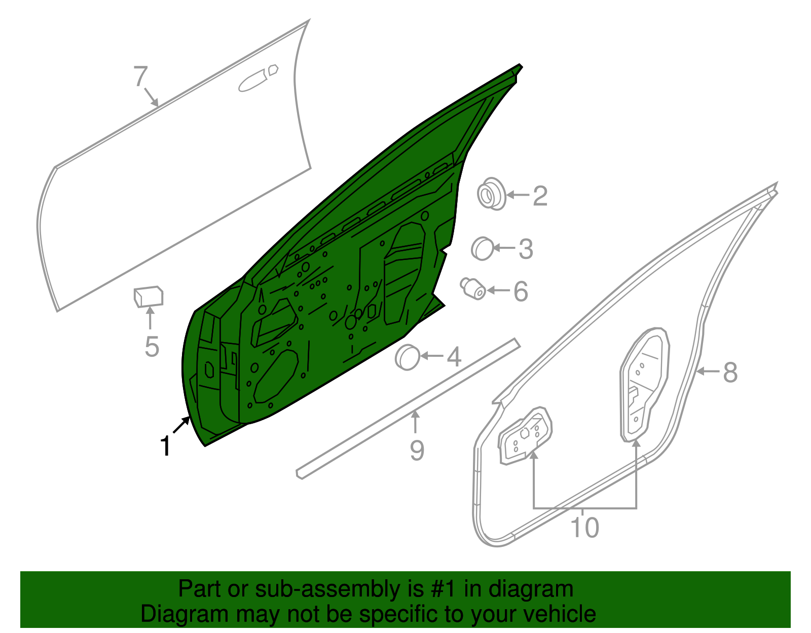 2020-2023 Nissan Maxima Door Shell 80100-9DL0A | Nissan Parts Plus