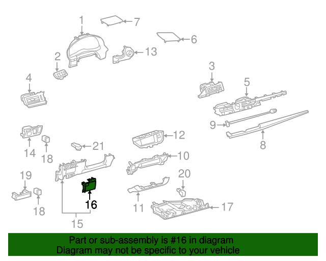 2016-2018 Lexus Coin Holder 55450-33100-E1 | OEM Parts Online