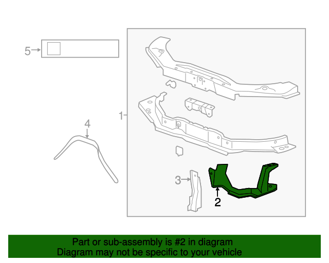 2010-2015 Chevrolet Camaro Passenger Side Headlamp and End Panel Mount ...