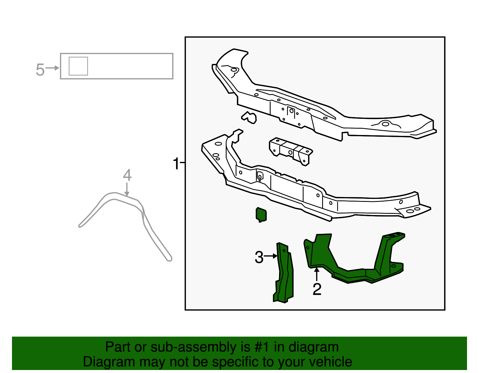 2010-2015 Chevrolet Camaro Radiator Mounting Bar with Panels and ...