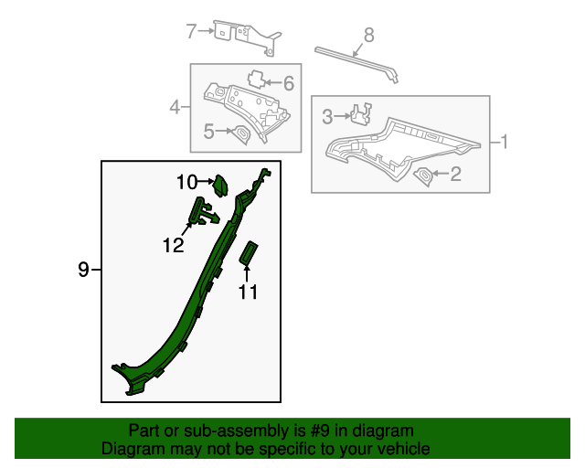 Genuine OEM Lower Quarter Trim | 222-690-02-01-7P26 | Fits Select 2014 ...