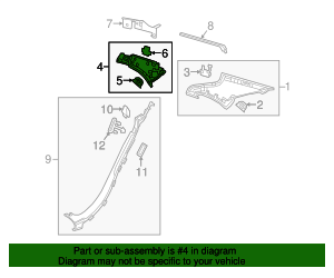 2014-2020 Mercedes-Benz Interior Quarter Panel Trim Panel 222-690-42-04 ...