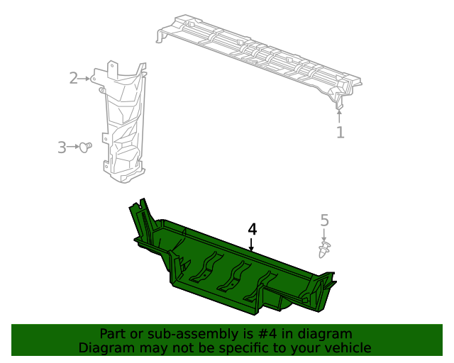 2020-2024 GM Lower Radiator Air Baffle 84126421 GM | GMPartsDirect.com