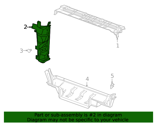 2020-2024 GM Driver Side Radiator Air Baffle 84126425 | GMPartsDirect.com