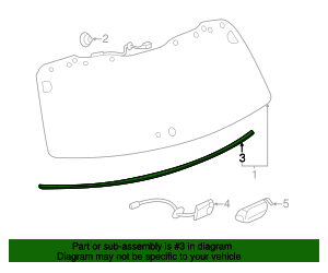 2010-2013 Toyota Highlander Lift Gate Glass Protector 68678-0E020 ...