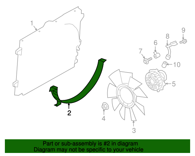 2016-2019 Nissan TITAN XD Fan Shroud 21477-EZ40A | Nissan Parts Plus