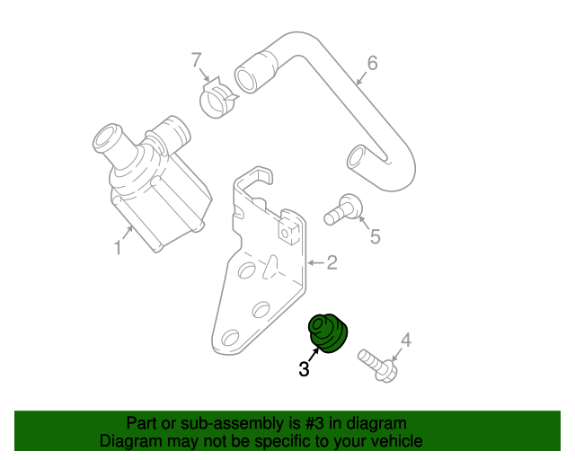 2016-2023 Audi Auxiliary Pump Grommet 4G0-129-234 | Genuine Audi Parts