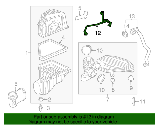 2017-2024 GM Positive Crankcase Ventilation (PCV) Tube 12649933 GM ...