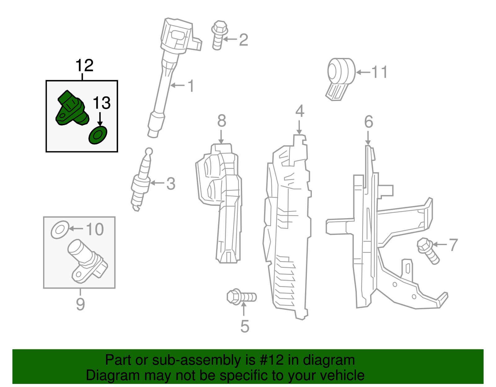 37510-5A2-A01 - Camshaft Position Sensor 2013-2020 Honda | Honda Parts ...