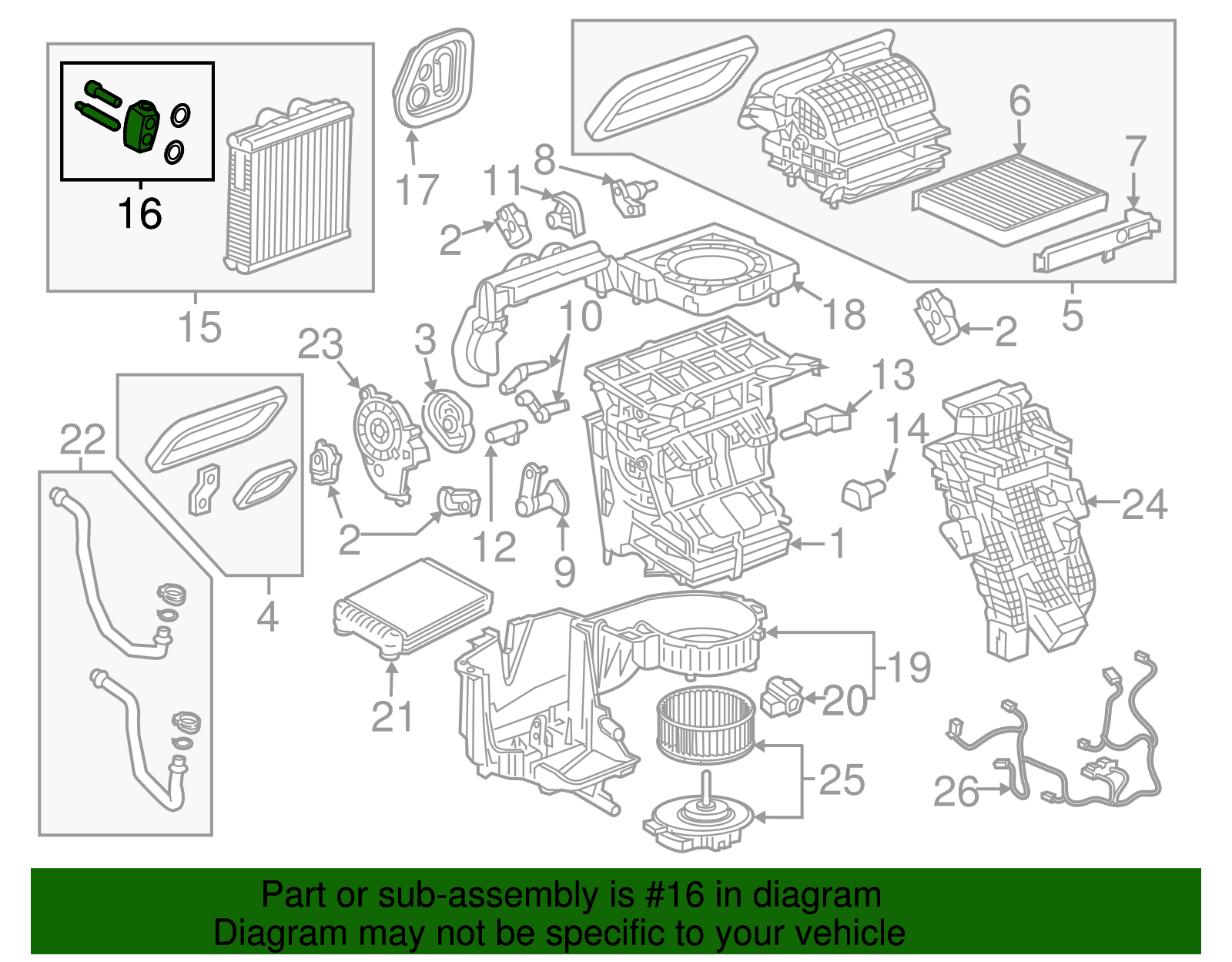 2017-2025 GM Air Conditioning Evaporator Thermal Expansion Valve Kit ...