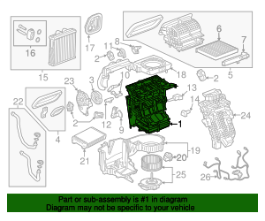 2017-2025 GM Heater and Air Conditioning Evaporator Case 84567421 GM ...
