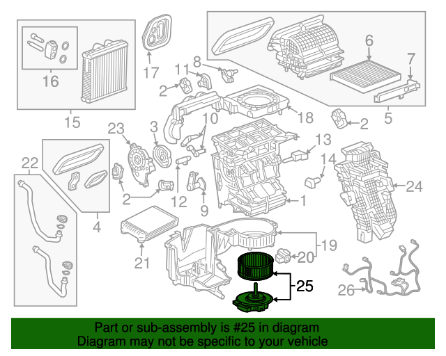 2017-2024 GM Blower Motor 85661326 GM | GMPartsDirect.com
