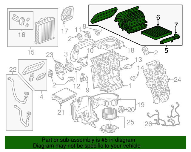 2018-2023 GM HVAC Air Inlet Housing 84567420 | Auto Parts Express