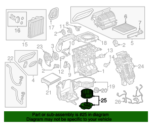 2017-2025 GM Blower Motor 85661326 GM | GMPartsDirect.com