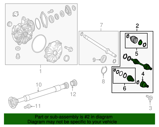 222-330-74-01 - Axle Assembly 2014-2020 Mercedes-Benz S 63 AMG ...