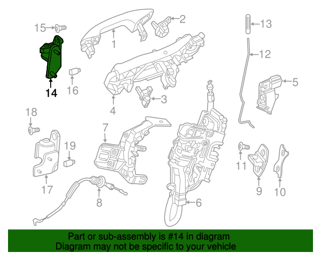 204-730-05-37 - Door Hinge 2010-2022 Mercedes-Benz | AutoNationParts.com