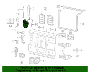 2018-2020 Jeep Wrangler Trunk Lock Actuator Motor 68282968AA ...