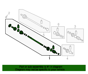 Genuine Axle Assembly for 2016-2021 Hyundai Tucson | Part# 49600-D3000 ...