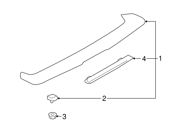 2009-2014 Subaru Impreza Spoiler Assembly 96061FG000NN | Subaru Parts ...