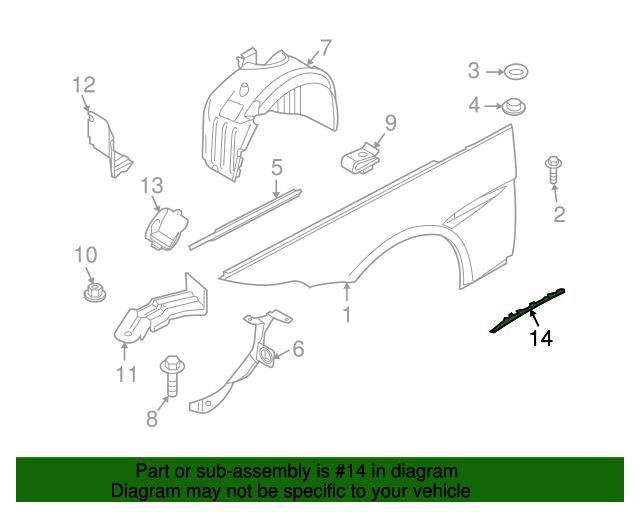 51137906525 - 2006-2010 BMW M6 Finish Molding (51-13-7-906-525) | BMW ...