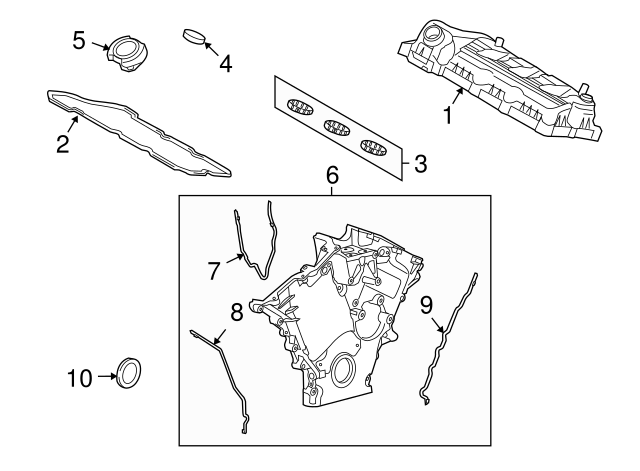 Genuine OEM Ford Part - Valve Cover Seal 7L1Z-6C535-AA | Genuine OEM ...